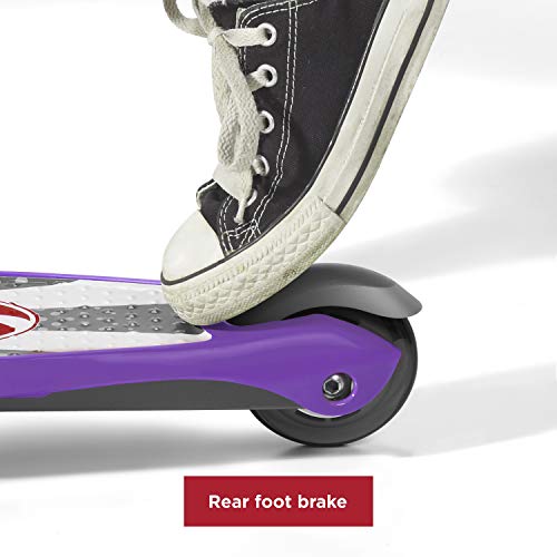 Radio Flyer Lean 'N Glide Scooter with Light Up Wheels, Kids Scooter, Purple Kick Scooter, for Ages 3+ Years