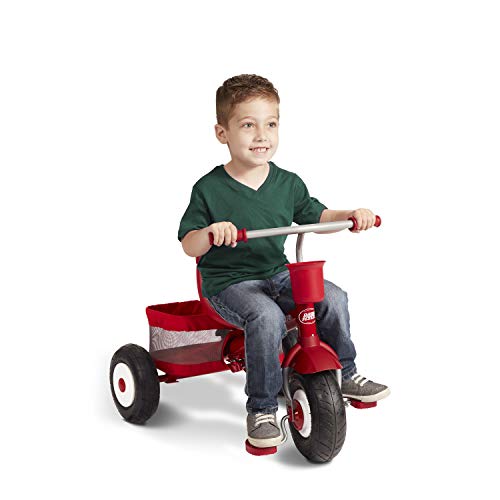 Radio Flyer Ultimate All-Terrain Stroll 'N Trike, Kids and Toddler Tricycle, Red Toddler Bike, For Ages 9 Months - 5 Years