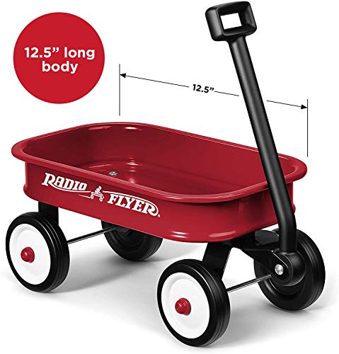 Radio Flyer Kids 12.5 Inch Little Red Toy Wagon, Small Toy Decor Wagon