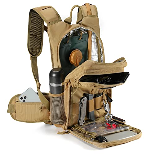 Tactical Hydration Pack Backpack, Military Molle Water Backpack for Hiking Running Cycling Climbing Hunting Fishing(No Water Bladder Included)