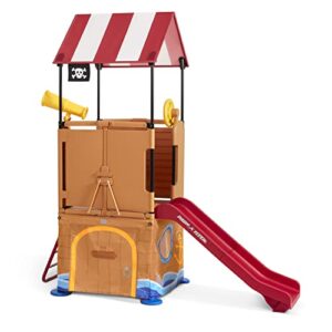 radio flyer play & fold away pirate ship, toddler climber, kids playhouse for ages 2-5