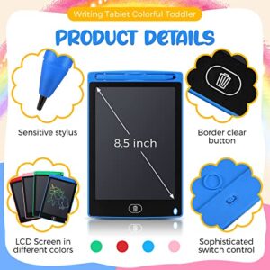 16 Pieces LCD Writing Tablet Doodle Pad for Kids 8.5 Inch LCD Drawing Board Colorful Reusable Writing Tablet for Girl Boy Toddlers Educational Toy Gift, 4 Color (Blue, Green, Pink, Red)