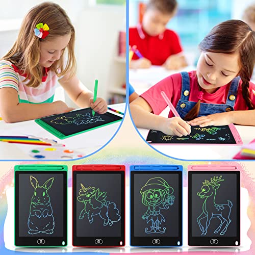 16 Pieces LCD Writing Tablet Doodle Pad for Kids 8.5 Inch LCD Drawing Board Colorful Reusable Writing Tablet for Girl Boy Toddlers Educational Toy Gift, 4 Color (Blue, Green, Pink, Red)