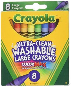 crayola 8 count ultra clean washable large crayons color max (pack of 3)