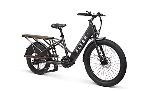 Radio Flyer Flyer, Longtail Electric Bike, Black eBike, 48V 500W Controller, 220 lbs Max Weight Capacity, for Ages 16 Years +