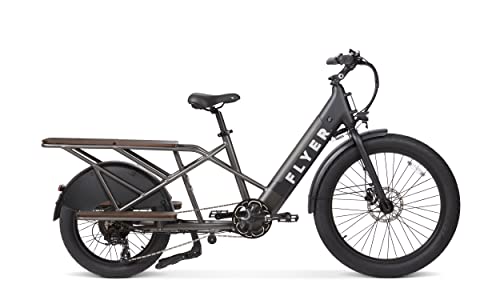 Radio Flyer Flyer, Longtail Electric Bike, Black eBike, 48V 500W Controller, 220 lbs Max Weight Capacity, for Ages 16 Years +