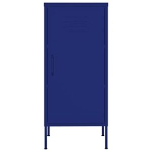 vidaXL Storage Cabinet Home Indoor Living Room Cupboard Bookcase Display Book Cabinet Sideboard Furniture with Adjustable Shelves Navy Blue Steel