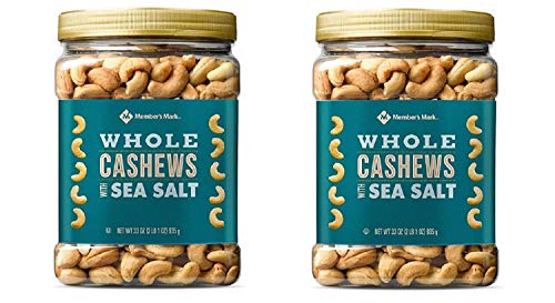 Member's Mark Roasted Whole Cashews With Sea Salt (33 Oz.) (pack of 2)