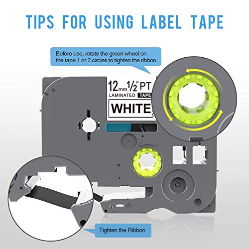 IDIK 1PK Red on Clear Standard Laminated Label Tape Compatible for Brother P-Touch TZe-112 TZ112 TZe112(6mm x 8m)