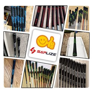 SAPLIZE Golf Grips Set of 13 with Solvent Kit, Standard Size, Rubber Golf Club Grips, White CC01S Series