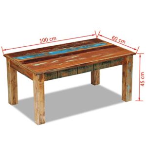 vidaXL Coffee Table Solid Reclaimed Wood 39.4"x23.6"x17.7"