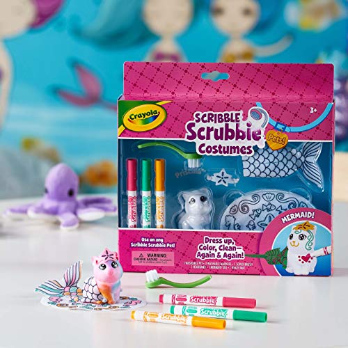 Crayola Scribble Scrubbie Mermaid Costume Playset, Toy for Kids, Gift