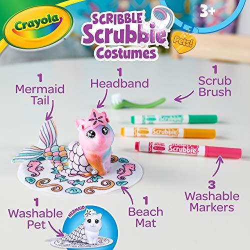 Crayola Scribble Scrubbie Mermaid Costume Playset, Toy for Kids, Gift