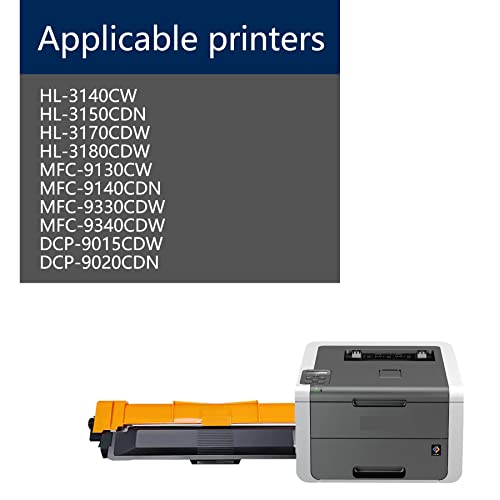 PIONOUS TN221 Compatible TN-221 Toner Cartridge High Yield Replacement for Brother HL-3140CW 3150CDN MFC-9130CW DCP-9015CDW 9020CDN Printer Ink - (4 Pack 1BK+1C+1M+1Y)