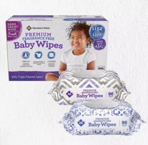 member”s mark premium fragrance free baby wipes (1150 count.)