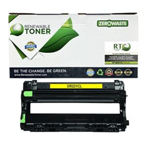 Renewable Toner Compatible Drum Unit Replacement for Brother DR221CL DR-221 MFC-9130CW 9330CDW 9340CDW HL-3140CW 3170CDW (Yellow)