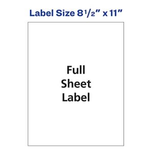 Avery Printable Shipping Labels for Copiers, 8.5" x 11", White, 100 Blank Mailing Labels (5353)