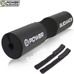 POWER GUIDANCE Barbell Squat Pad - Neck & Shoulder Protective Pad - Great for Squats, Lunges, Hip Thrusts, Weight Lifting & More - Fit Standard and Olympic Bars Perfectly