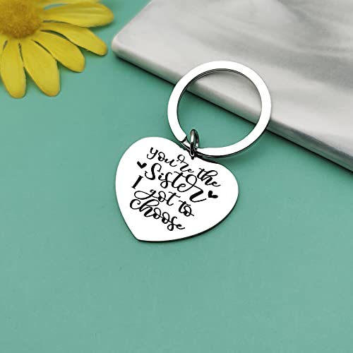 To My Sister Keychain Gift Sister Gift from Sister Friendship Gifts for Girl Her Best Friend Gift Birthday Keyring for Big Sister Little Sister Graduation Gift from Brother Christmas Jewelry