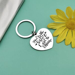 To My Sister Keychain Gift Sister Gift from Sister Friendship Gifts for Girl Her Best Friend Gift Birthday Keyring for Big Sister Little Sister Graduation Gift from Brother Christmas Jewelry