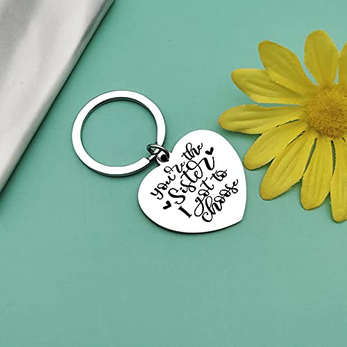 To My Sister Keychain Gift Sister Gift from Sister Friendship Gifts for Girl Her Best Friend Gift Birthday Keyring for Big Sister Little Sister Graduation Gift from Brother Christmas Jewelry