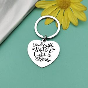 To My Sister Keychain Gift Sister Gift from Sister Friendship Gifts for Girl Her Best Friend Gift Birthday Keyring for Big Sister Little Sister Graduation Gift from Brother Christmas Jewelry