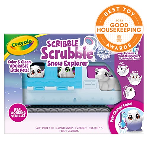 Crayola Scribble Scrubbie Pets Arctic Snow Explorer, Color & Wash Creative Toy, Gift for Kids, Age 3, 4, 5, 6