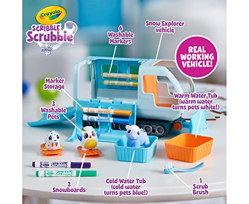 Crayola Scribble Scrubbie Pets Arctic Snow Explorer, Color & Wash Creative Toy, Gift for Kids, Age 3, 4, 5, 6