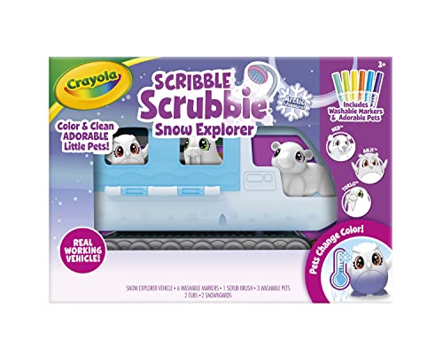 Crayola Scribble Scrubbie Pets Arctic Snow Explorer, Color & Wash Creative Toy, Gift for Kids, Age 3, 4, 5, 6