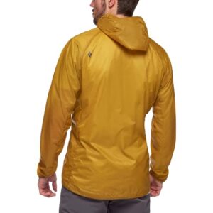 Black Diamond Mens Distance Wind Shell/Jacket, Sulphur, X-Large