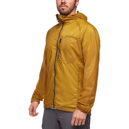 Black Diamond Mens Distance Wind Shell/Jacket, Sulphur, X-Large