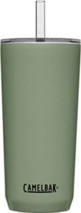 camelbak horizon 20 oz straw tumbler, insulated stainless steel, moss