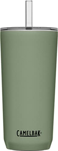 CamelBak Horizon 20 oz Straw Tumbler, Insulated Stainless Steel, Moss