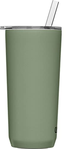 CamelBak Horizon 20 oz Straw Tumbler, Insulated Stainless Steel, Moss