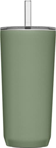 CamelBak Horizon 20 oz Straw Tumbler, Insulated Stainless Steel, Moss