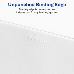 AVERY Individual Legal Exhibit Dividers, AVERY Style, 11, Side Tab, 8.5 x 11 inches, Pack of 25 (11921),White