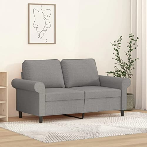 vidaXL 3-Seater Sofa Home Indoor Living Room Lounge Seating Upholstered Sofa Couch Settee Seat Sitting Chair Furniture Light Gray Fabric