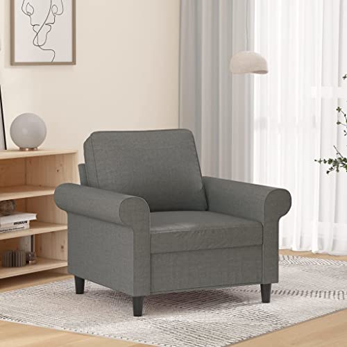 vidaXL 3-Seater Sofa Home Indoor Living Room Lounge Seating Upholstered Sofa Couch Settee Seat Sitting Chair Furniture Light Gray Fabric