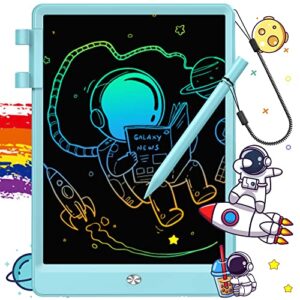 flueston lcd writing tablet doodle board, toys for 3 4 5 6 7 8 year old girls boys, drawing pad for kids, 10 inch colorful electronic board drawing tablet gifts for toddler educational learning travel