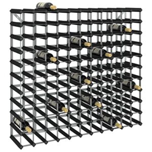 vidaxl wine rack for 120 bottles black solid pine wood