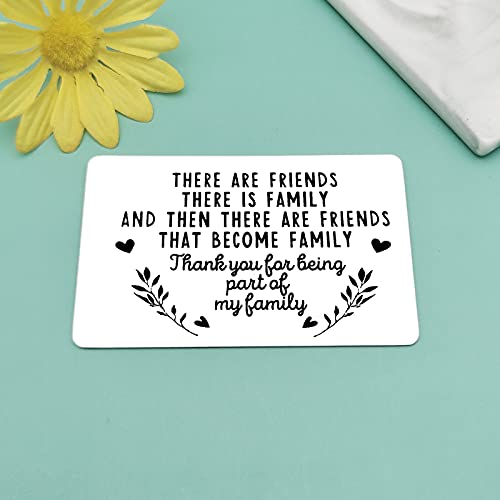 Best Friend Gift Engraved Wallet Insert Card Thank You Gift for Sister in Law Birthday Gift for Brother in Law Engraved Wallet Insert Card Appreciation Gift for Women Men Family Christmas Jewelry