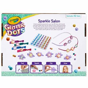 Crayola Glitter Dots Salon Hair Clips, DIY Kids Craft with Hair Accessories, Gift