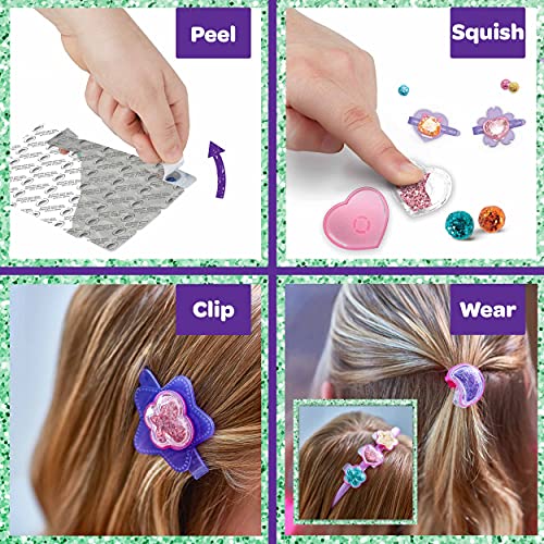 Crayola Glitter Dots Salon Hair Clips, DIY Kids Craft with Hair Accessories, Gift