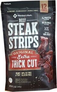 member’s mark steak strips extra thick cut 12 ounce-set of 4