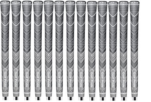 Set of 13 New Golf Pride MCC Plus4 Grips, Gray, Standard