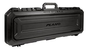 plano all weather 42” tactical gun case with wheels, black with pluck-to-fit foam, watertight & dust-proof shield protection, tsa airline approved for travel