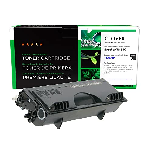 Clover Remanufactured Toner Cartridge Replacement for Brother TN530 | Black