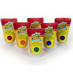 Crayola Washable Finger Paints (6 Pack), Toddler Arts & Crafts Supplies, Gifts for Kids, Ages 1, 2, 3