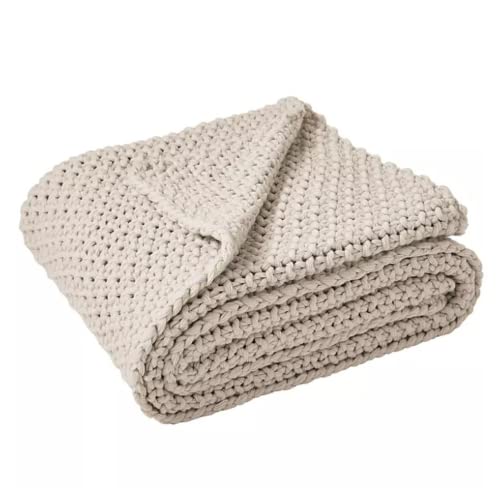 Member's Mark Oversized Chunky Knit Throw (Stone Tile, 60" x 70")