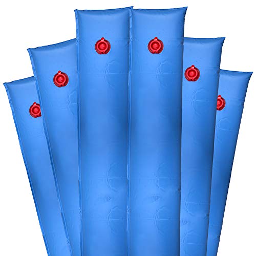 Robelle 3810-06 Deluxe 16g. Single-Chamber 10-Foot Blue Winter Water Tube For Swimming Pool Covers, 6-Pack